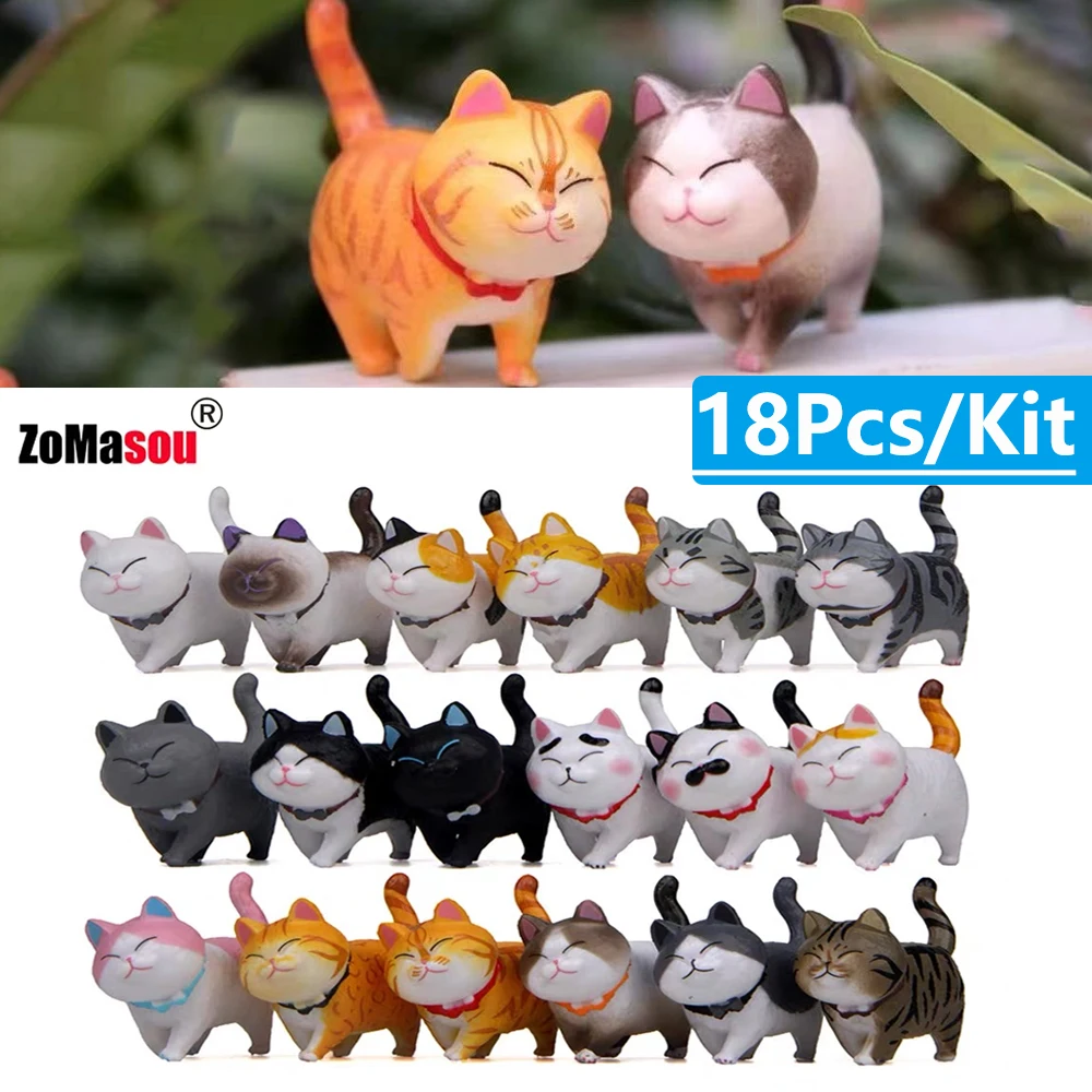 Mini-Gato-Bonito-Ornamentos-Figurinhas-Kawaii-Gatinho-Presente-de ...
