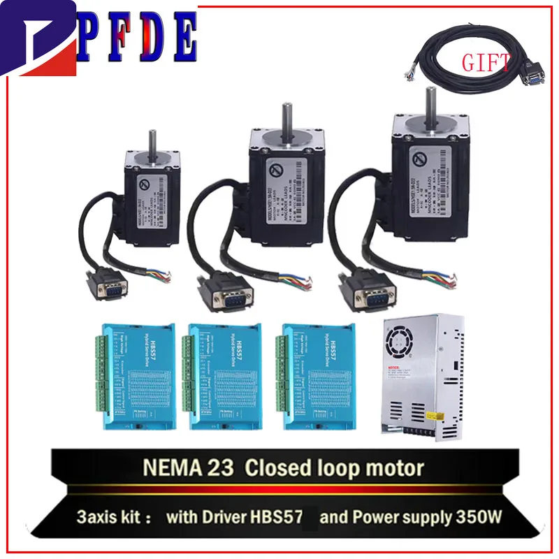 3-Axis-Nema-23-Hybird-Servo-Motor-Set-Boat-Engine-Driver-HBS57-57 ...