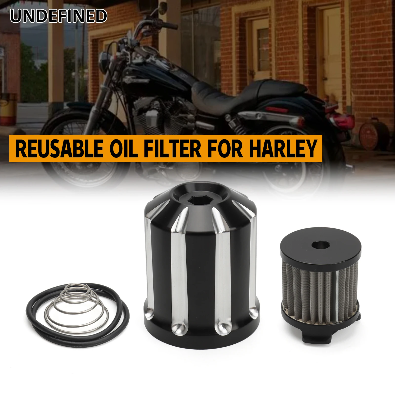 Motor Aluminium Reusable Washable Oil Filter with Replacement cartridge ...