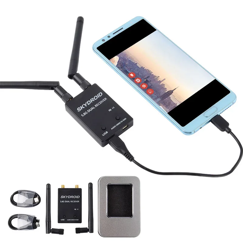Skydroid-receptor-de-Control-de-antena-Dual-nica-UVC-OTG-5-8G-150 ...