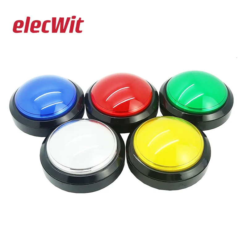 100mm Big Round Push Button LED Illuminated with Microswitch for DIY ...