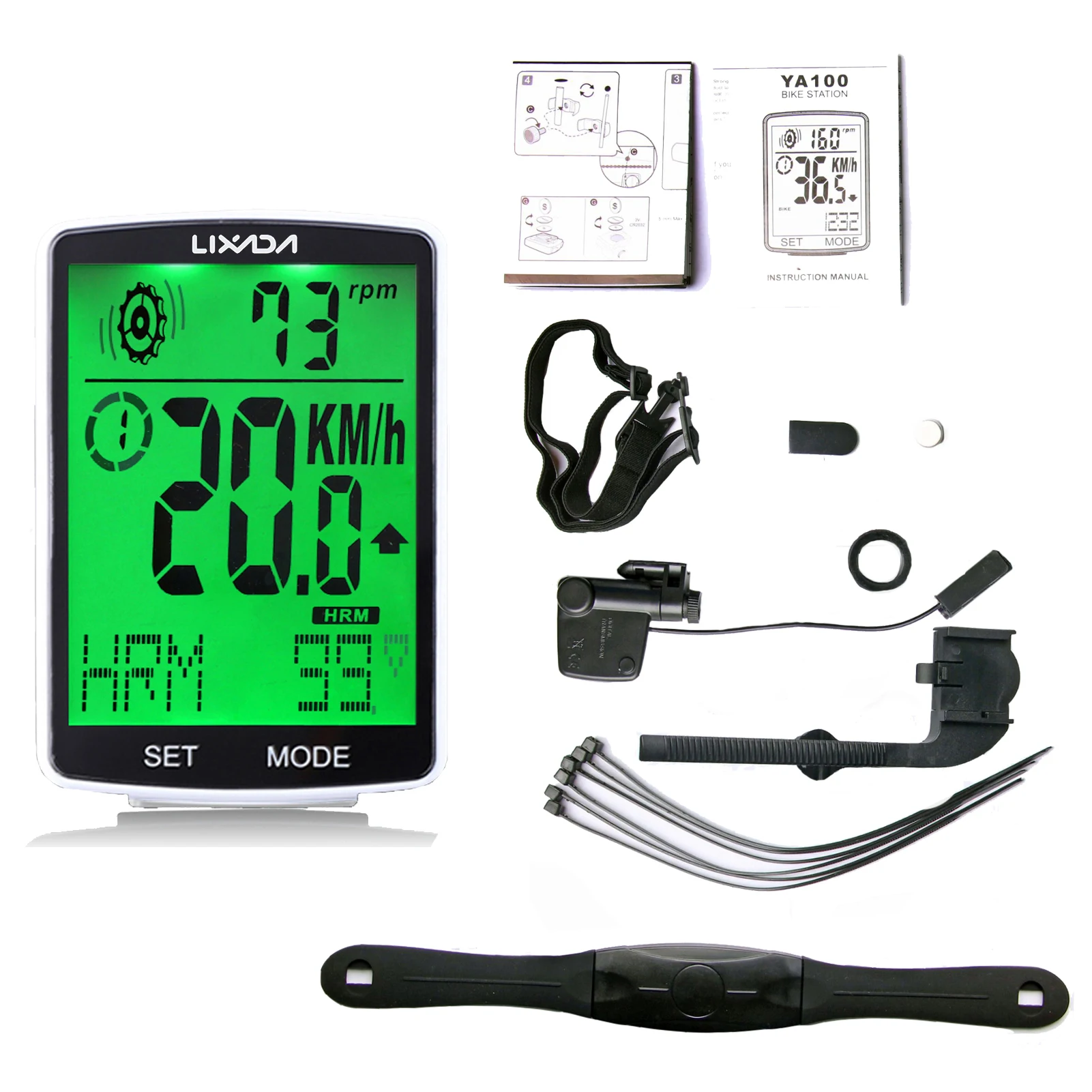 LIXADA-3-in-1-Wireless-Bike-Computer-Multi-Functional-LCD-Screen ...