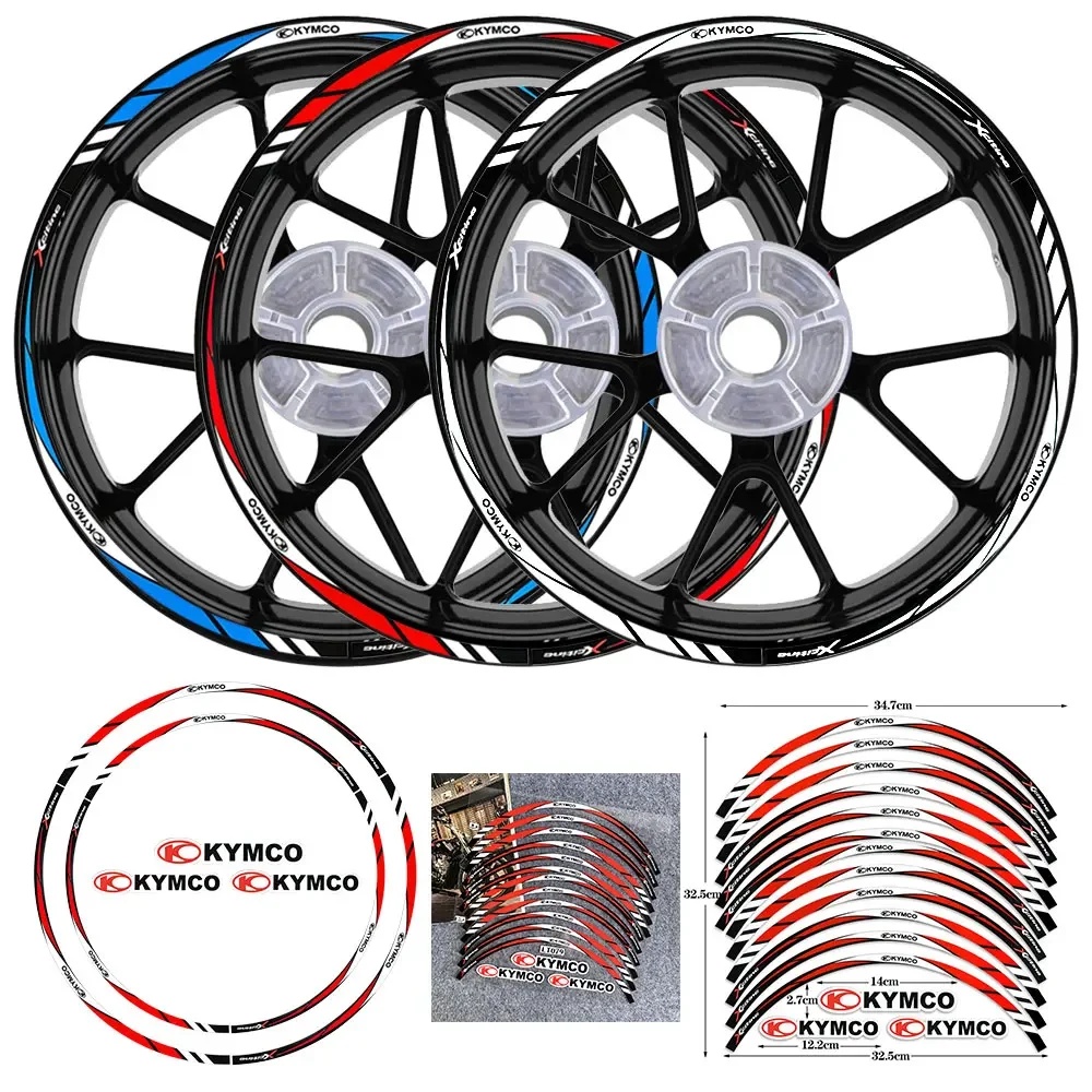 For KYMCO Xciting 500 S400 TCS 15" and 14" Wheels Strips Motorcycle ...