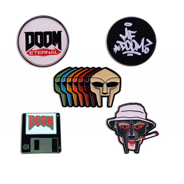MF Doom 'Rainbow Iron Mask' Enamel Pin Distinct Pins, 47% OFF