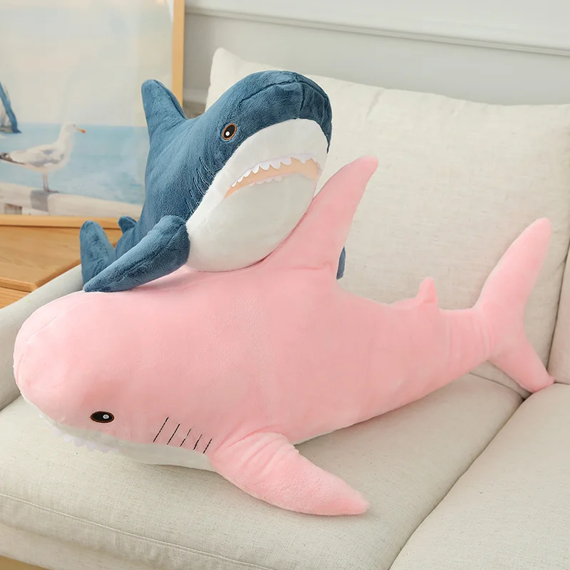 15-140cm-Big-Shark-Plush-Toys-Soft-Colorful-Sharks-Sleep-Pillow-Kawaii ...