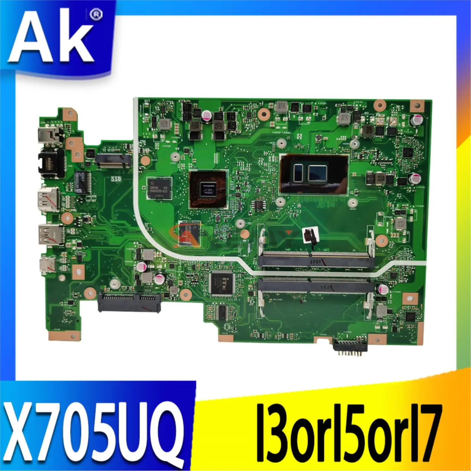 Carte mère X705UQ pour ordinateur portable, processeur X705UV X705UB ...
