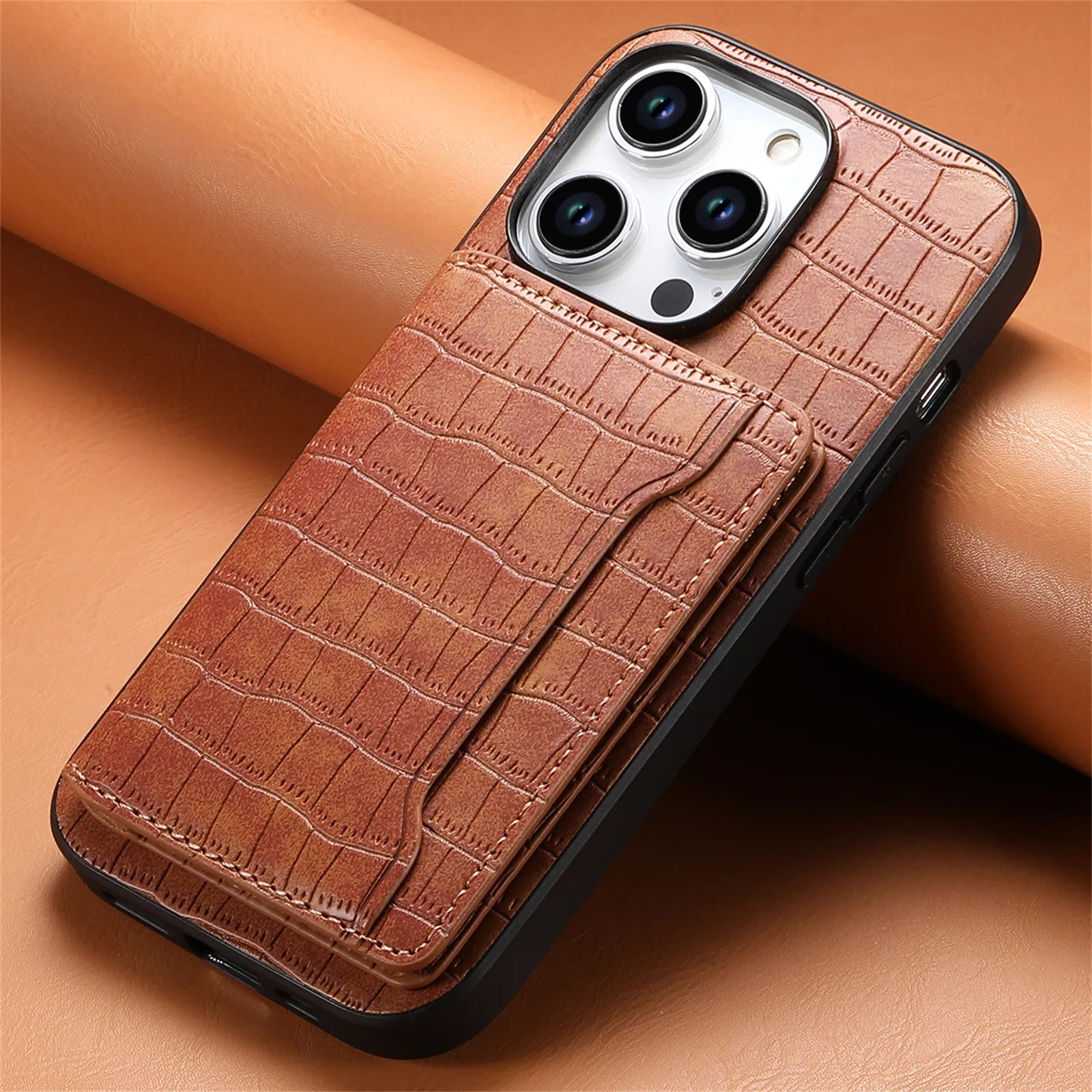 Alligator Pattern Leather Phone Case for iphone 17 Air 16 Pro Max 16e ...