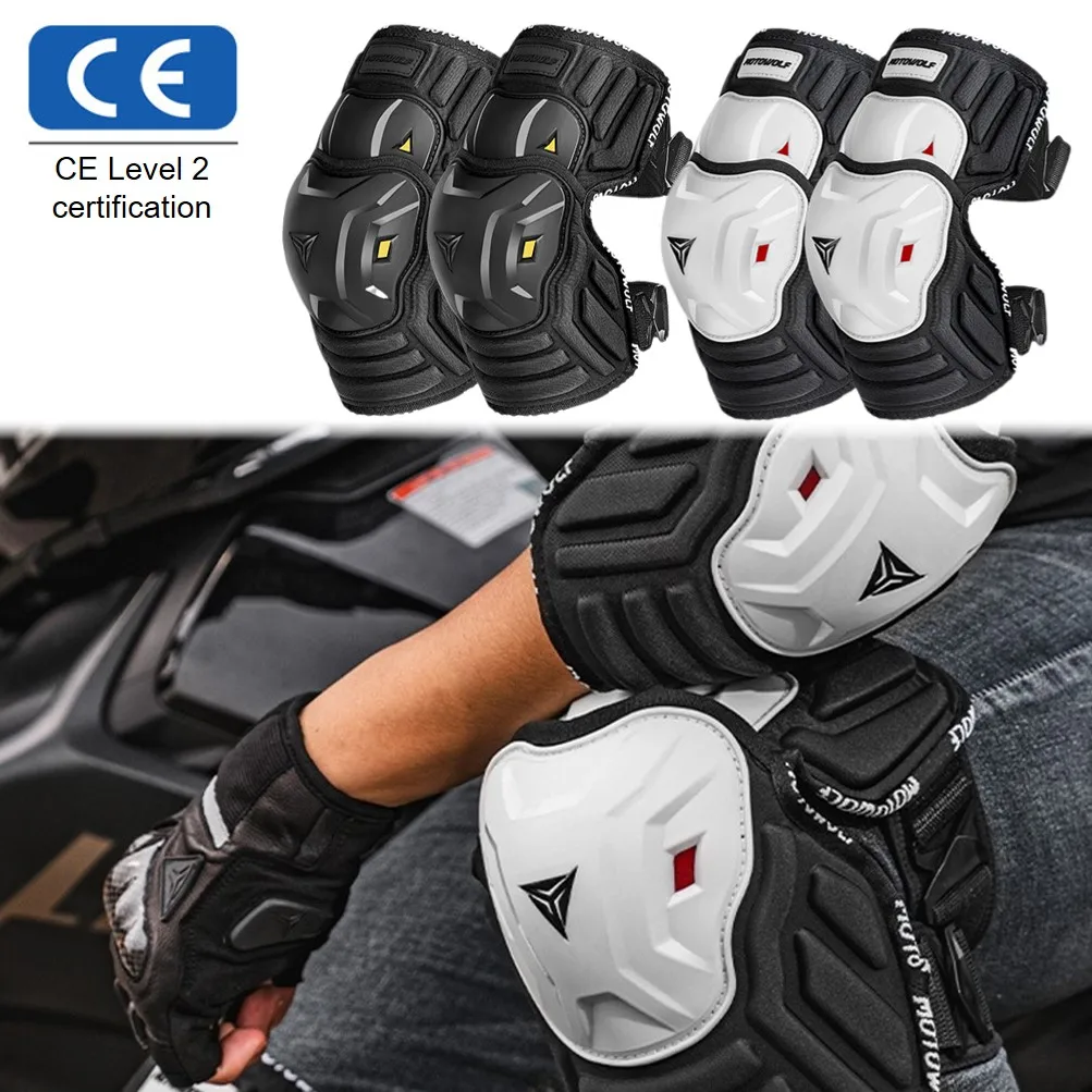 4Pcs/Set Motorcycle Kneepad Stainless Steel Moto Elbow Knee Pads ...
