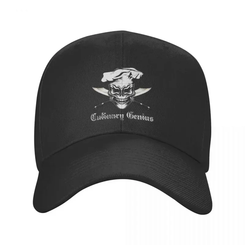 Personalized-Culinary-Genius-Skull-Chef-Baseball-Cap-Women-Men ...