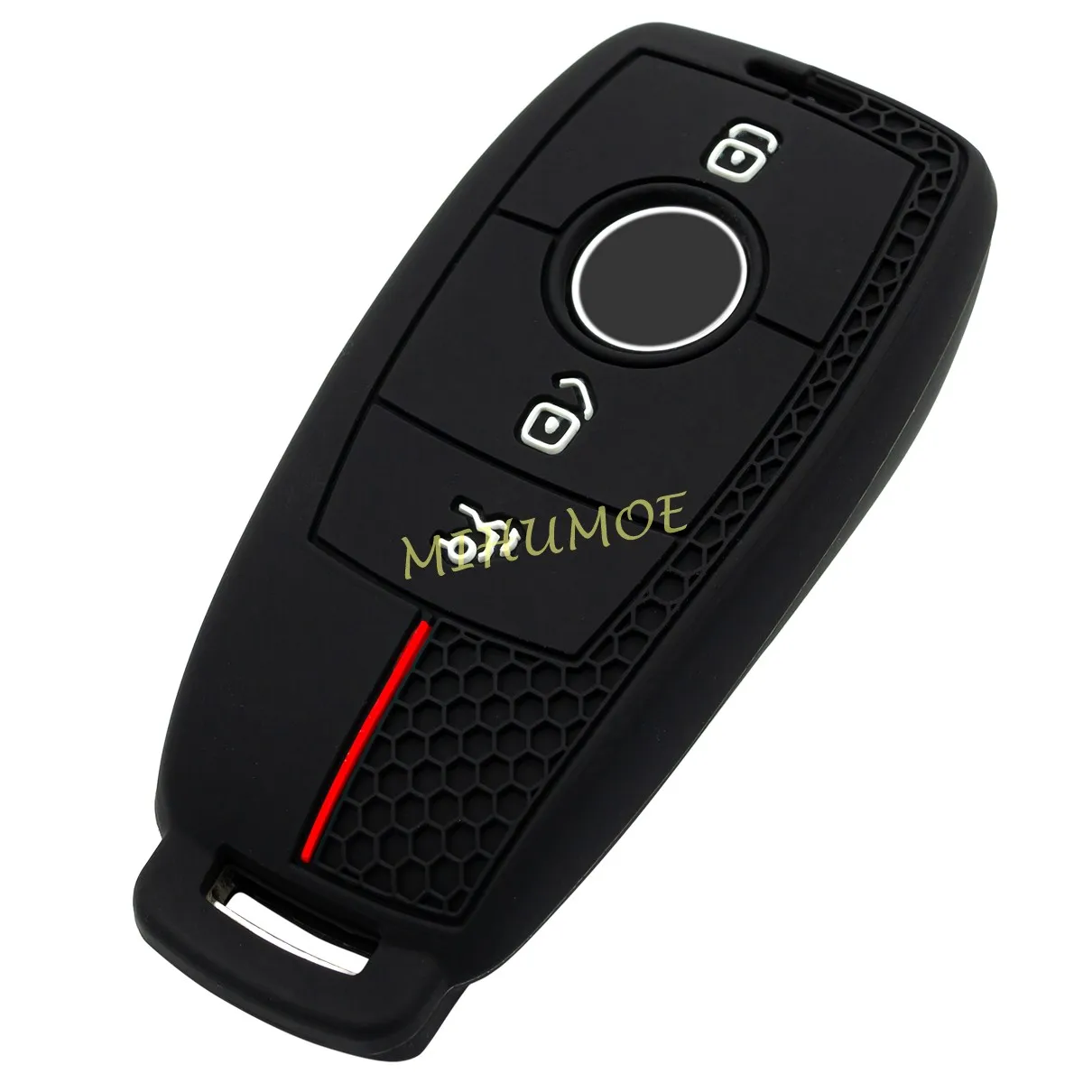 3 Buttons Key Fob Case Keychain For Mercedes Benz A C E S Class GLE GLA ...