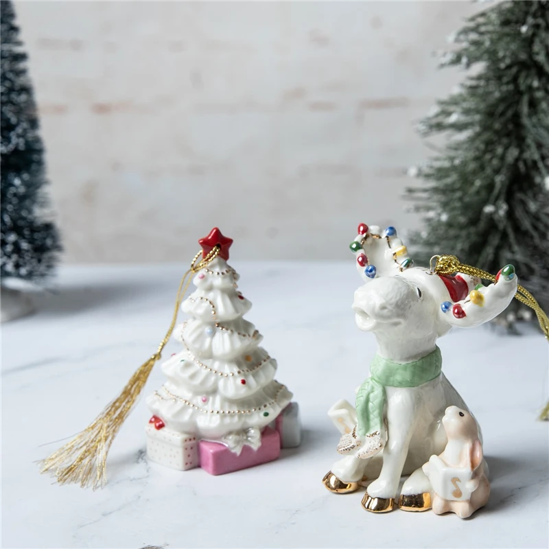 Christmas-Decor-Lenox-Ceramic-Gold-Tracing-Hand-painted-Christmas-Tree ...