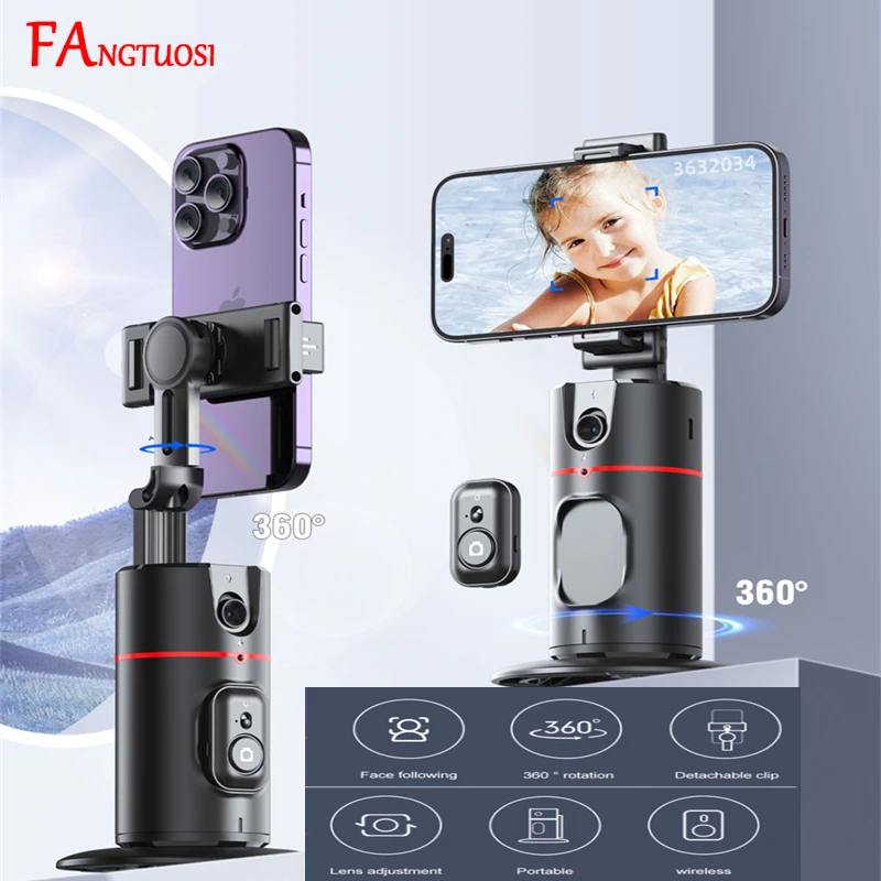 FANGTUOSI-P02-NEW-Axis-Foldable-Smartphone-Rotation-Gimbal-Cellphone-Video-Record-Desktop ...
