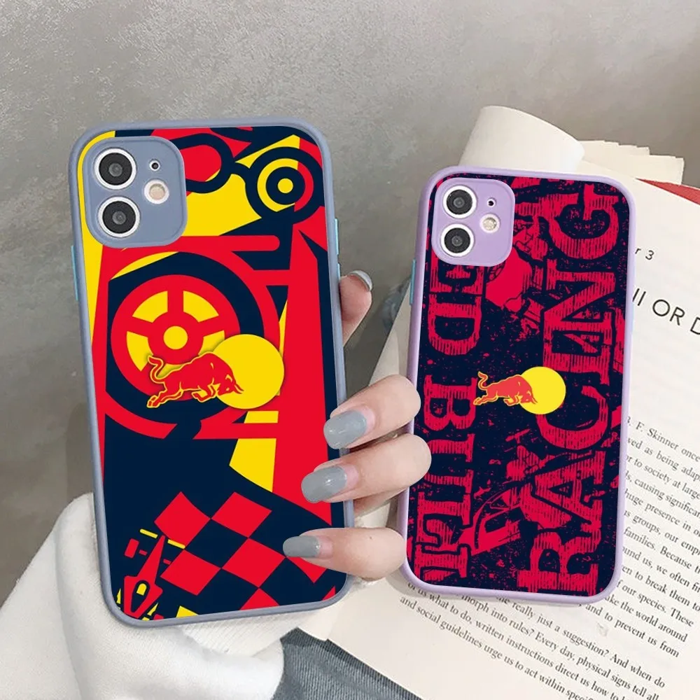 R-racing Red Double Bull Phone Case for iPhone 14 11 12 13 Mini Pro Max ...