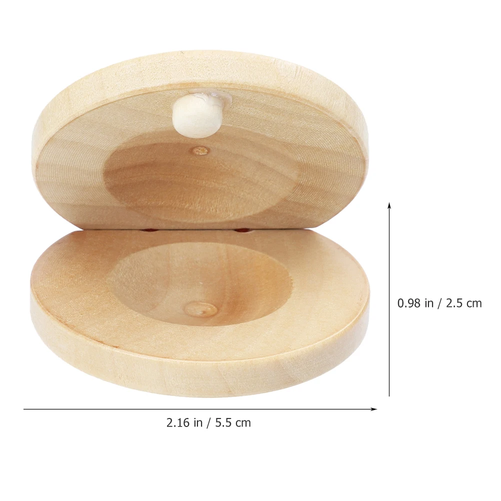 2Pcs Finger Castanets Wood Castanet Flapper Mini Castanets for Children ...