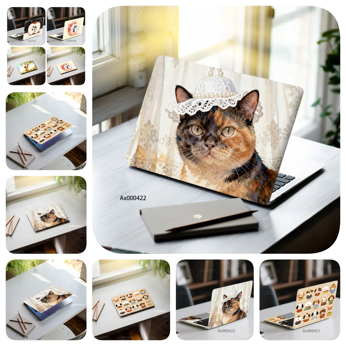 2 Pieces/pack Vintage Elegant Cat Laptop Stickers - Self-Adhesive ...