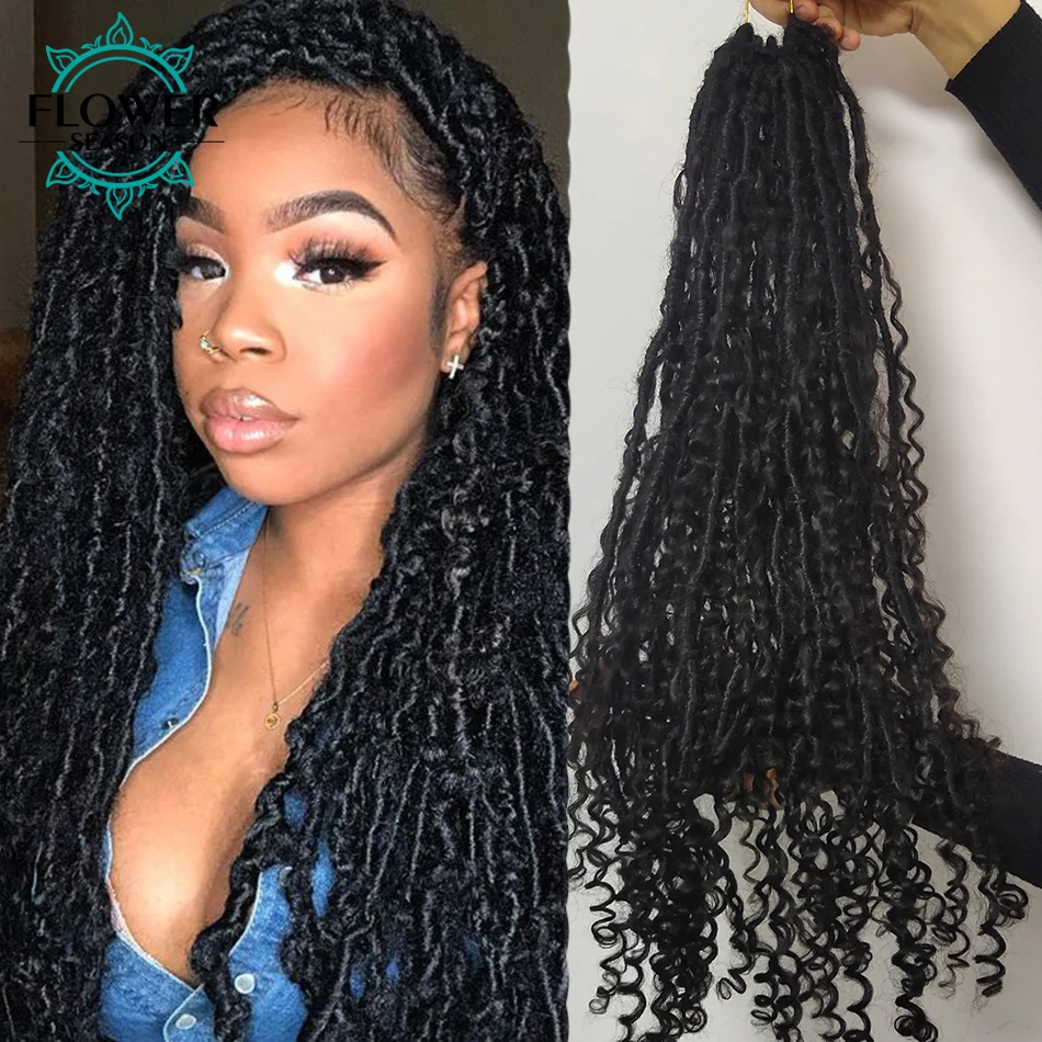 Boho-Locs-Crocheted-Pre-looped-Crochet-Hair-Human-Hair-Crochet-Boho ...