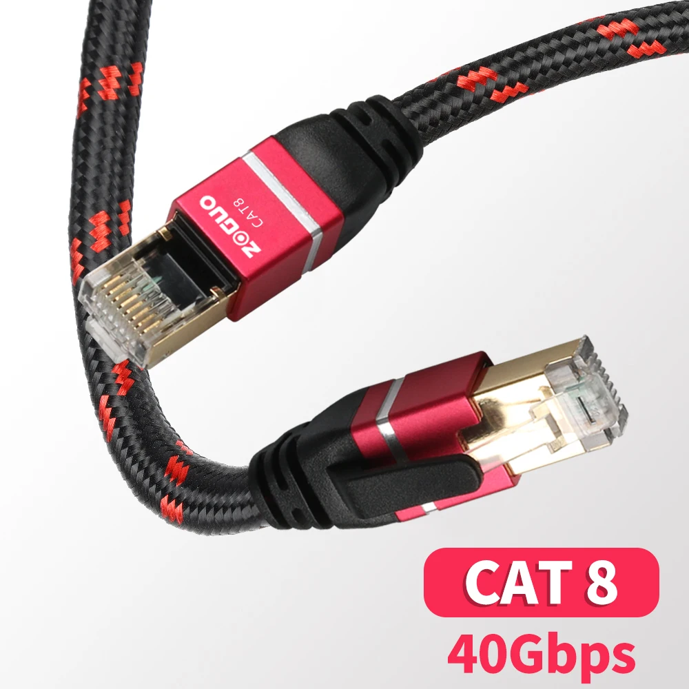 Cable Ethernet CAT 8 para ordenador portátil, enrutador RJ45, Internet ...