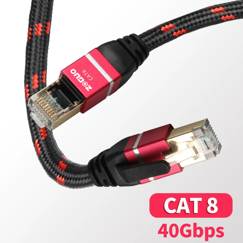Ethernet Cable Cat 8 Router Rj45 Internet Lan Cable 40gbps 2000mhz ...