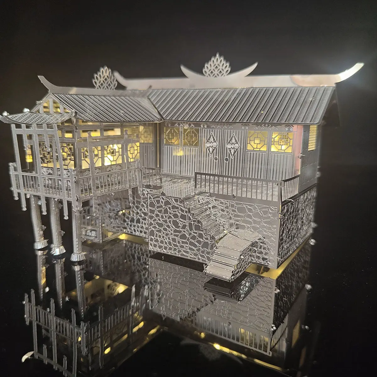 Stilted Building 3d Metal Puzzle Diy Handmade Model Building Kits ...