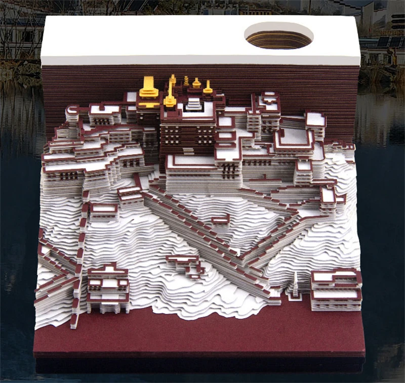 Potala-Palace-3D-Notepad-Creative-Chinese-Architectural-Model-3D-Memo ...