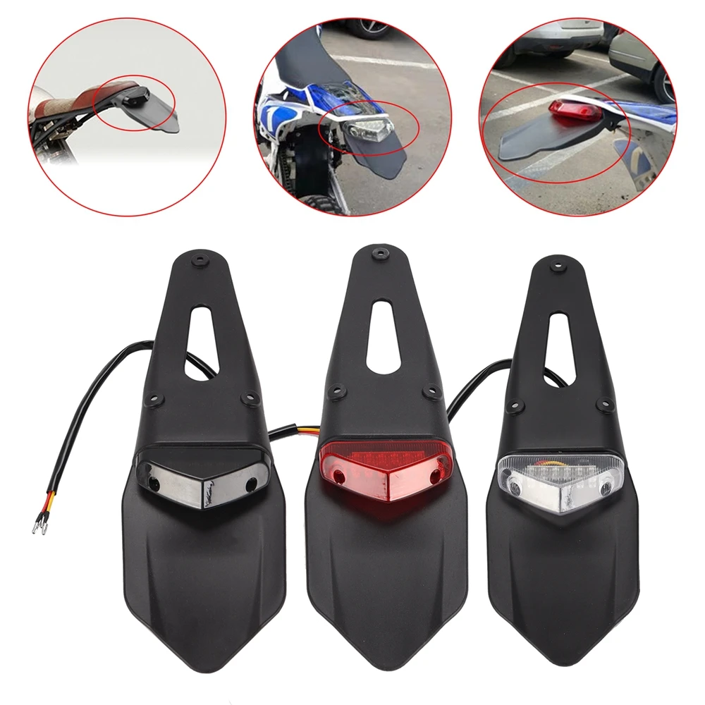 Motorcycle-Rear-Fender-Tail-Light-Dirt-Bike-12V-LED-Taillight-Brake ...