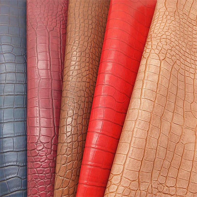 Matt-Crocodile-Pattern-Synthetic-Leather-Fabric-Faux-Leather-For-Bags ...