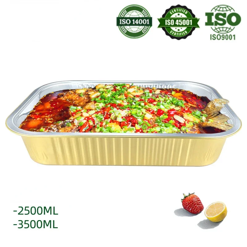 Disposable-Aluminum-Foil-Food-Containers-with-Sealing-Lid-Gold-Color ...