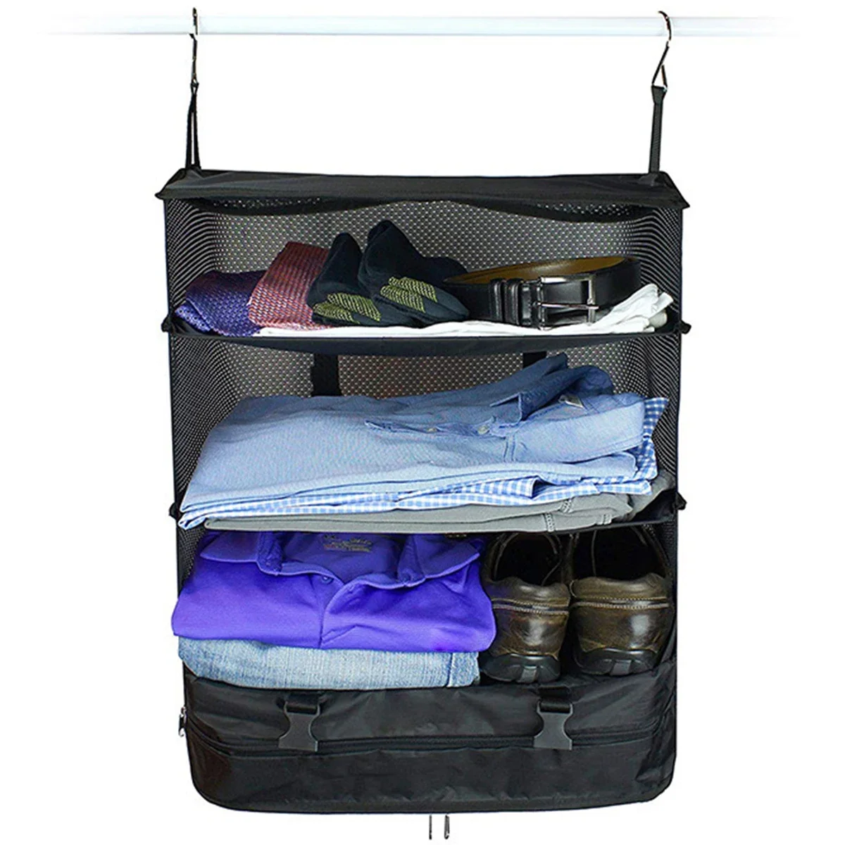 Travel-Luggage-Organizer-Portable-Travel-Shelves-Bag-3-Shelf-Suitcase ...