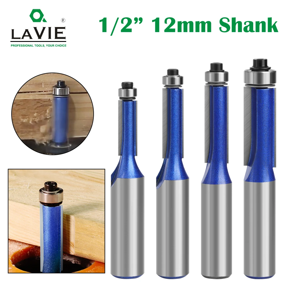 LAVIE 1pc 12.7mm shank 12mm shank high quality Milling Cutter Flush ...