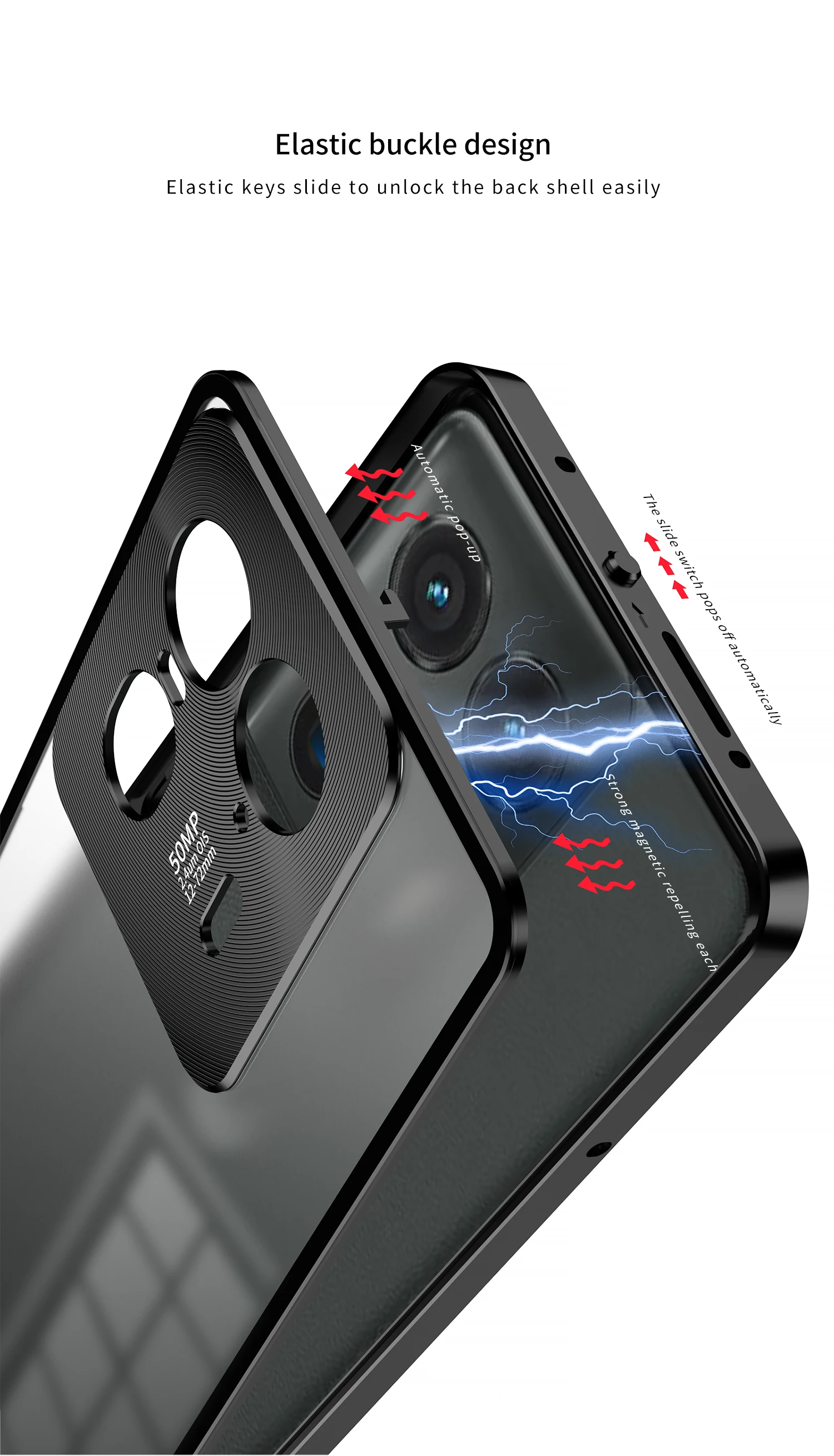 Aluminium Alloy Metal Frame Case for Motorola Edge 50 Ultra / Moto X50 ...