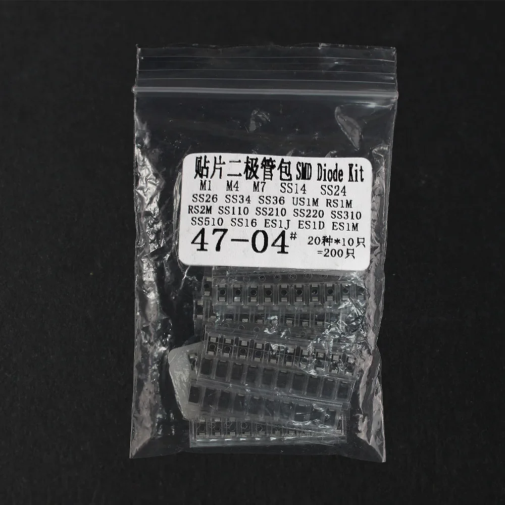 60-200PCS-Schottky-Diode-set-Rectifier-Diodes-kit-1N4001-1N4007-M1-M4 ...
