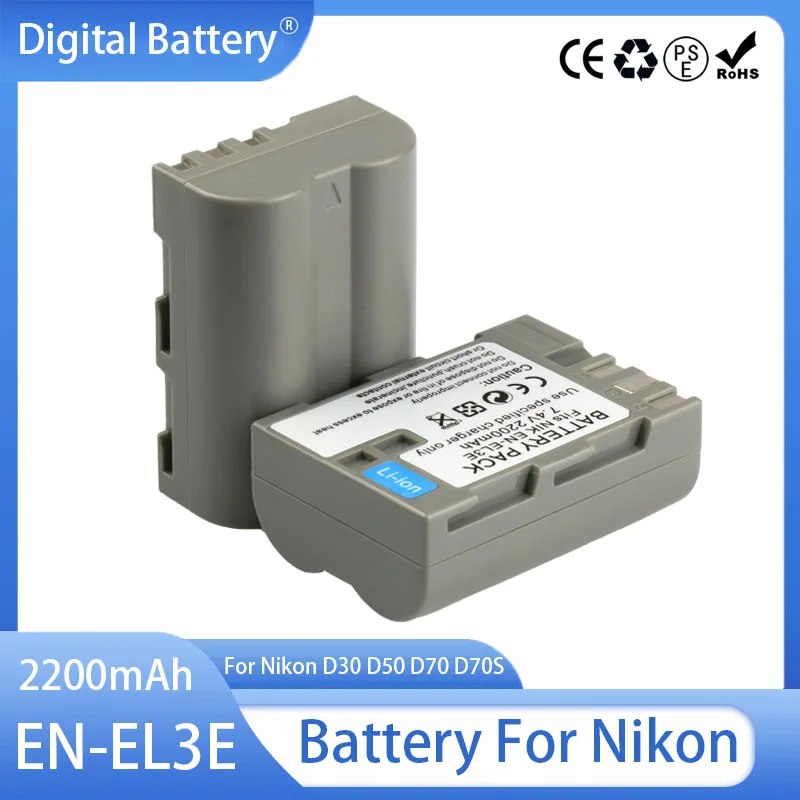 EN-EL3E-Battery-2200mAh-Li-ion-Rechargeable-Battery-For-Nikon-D30-D50 ...