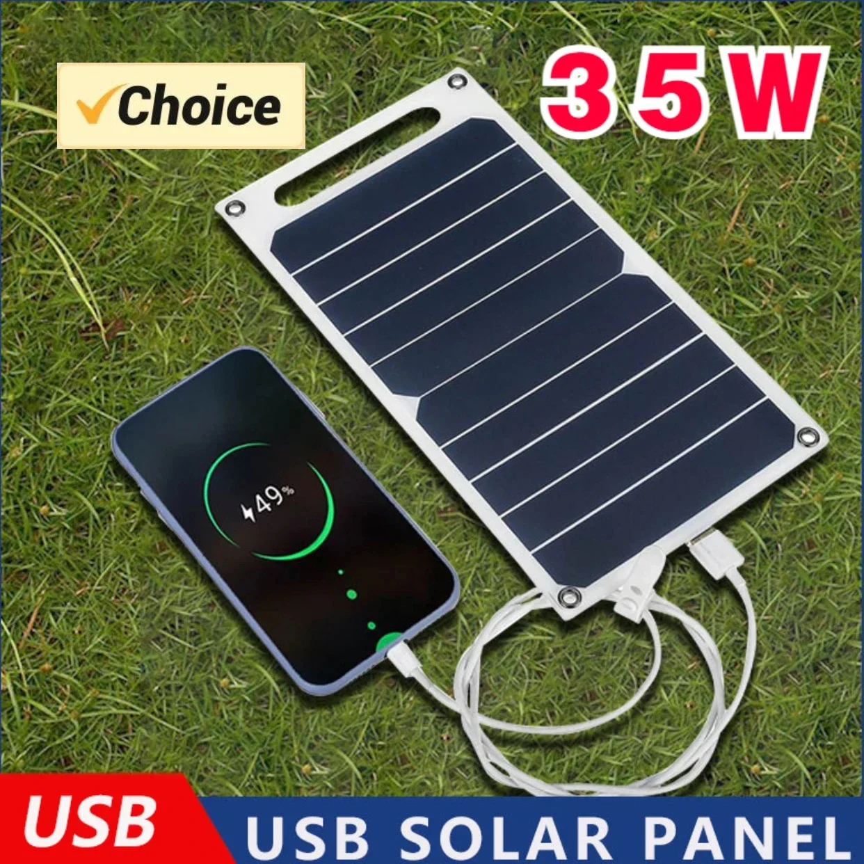 Solar-Panel-Charger-Waterproof-Solar-Panel-with-USB-Port-for-Outdoor ...