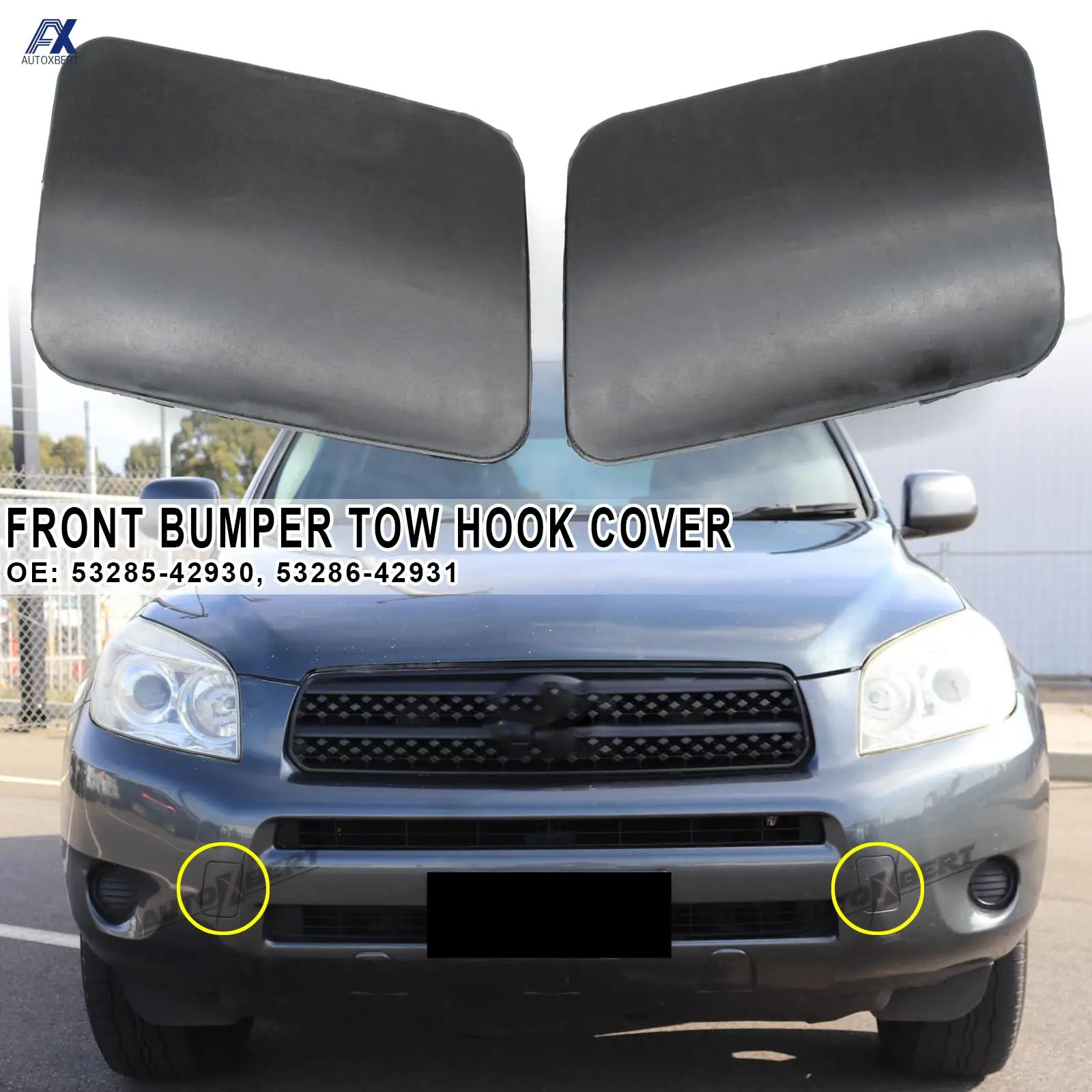 2pcs For Toyota RAV4 XA30 2006-2008 Front Bumper Tow Hook Cover Eye ...