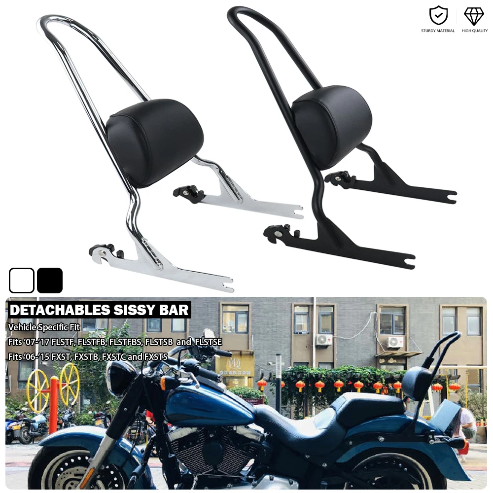 Detachables-Tall-Sissy-Bar-Passenger-Backrest-Fit-For-Harley-Softail-Cross-Bones-FLSTSB-CVO ...
