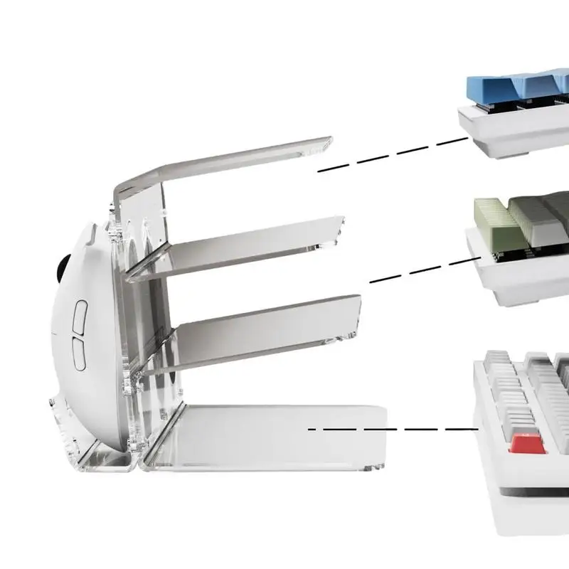 Acrylic-Keyboard-Display-Stand-Acrylic-3-Tier-Stand-Frame-Shelf-Multi ...