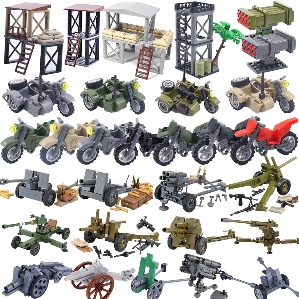 WWII-Military-MOC-Gun-Truck-Soviet-US-Soldier-Figure-Building-Block ...