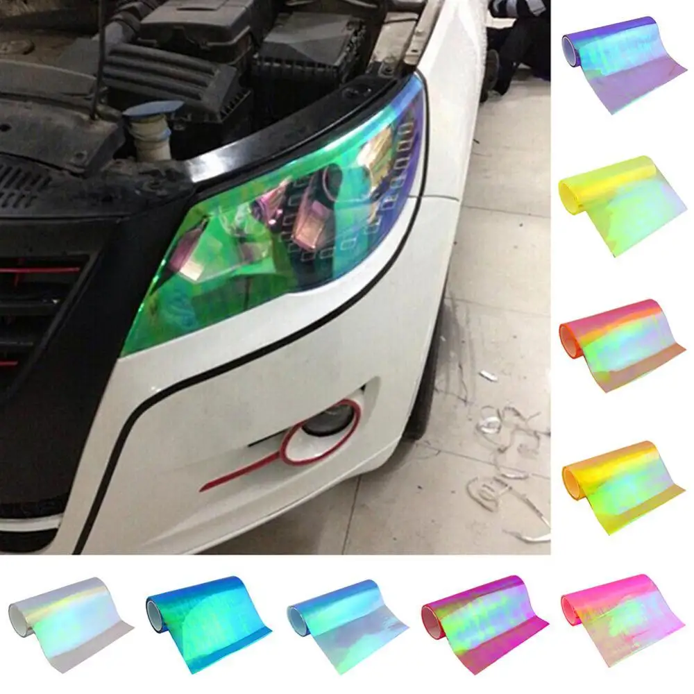 New-Color-Car-Color-Changing-Film-1PC-Car-Styling-Chameleon-Headlight ...