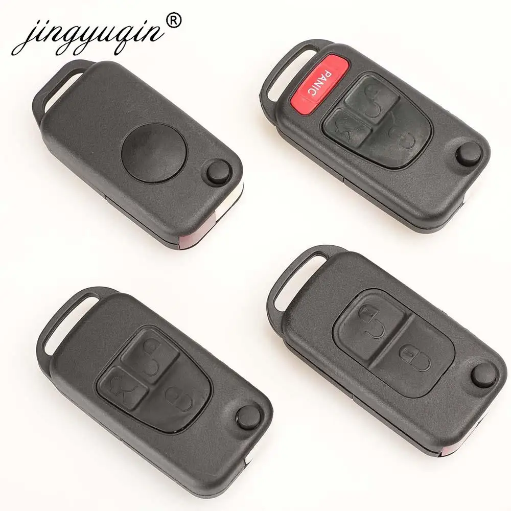 jingyuqin Flip Folding Remote Key shell 1/2/3/4 Button for Mercedes ...