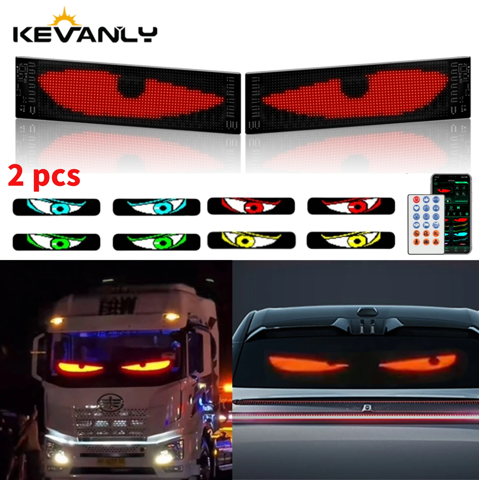 Ojos-LED-de-diablo-para-ventana-de-coche-y-cami-n-Panel-de-pantalla-LED ...