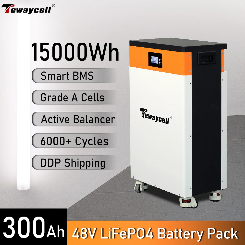 Tewaycell-NEW-15KWh-48V-300Ah-LiFePO4-Battery-51-2V-310Ah-Powerwall ...