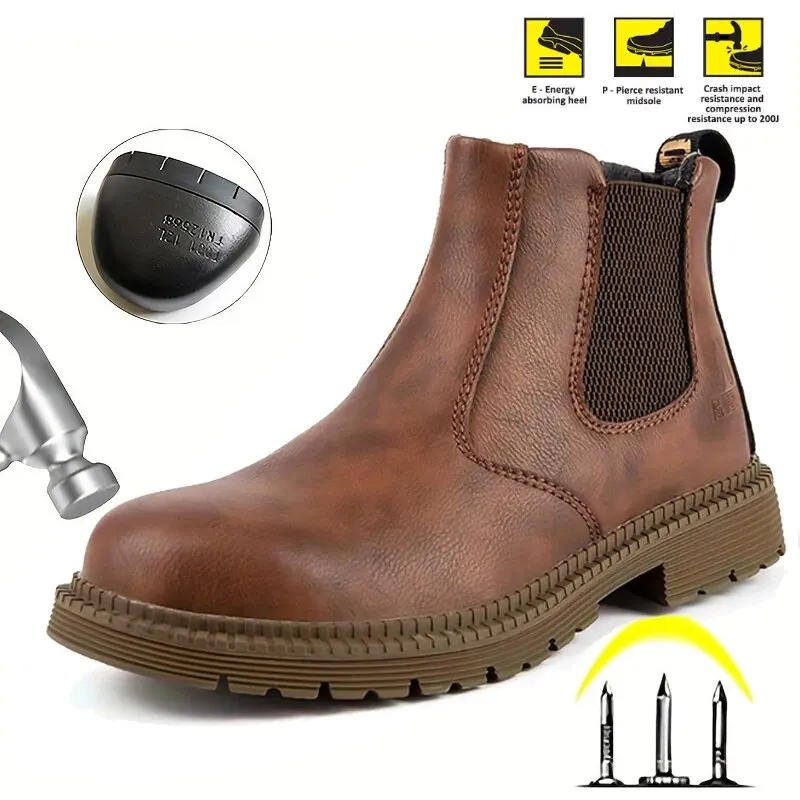 Waterproof-Safety-Boots-Men-Steel-Toe-Shoes-Work-Anti-smash-Anti ...