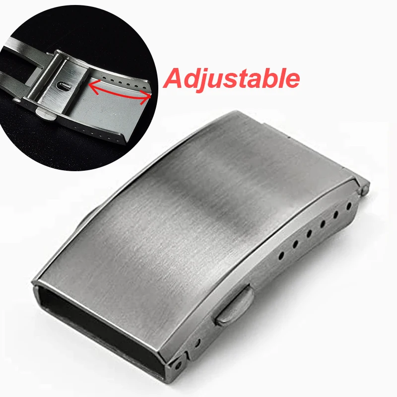 Solid-Metal-Watchband-Clasp-18mm-20mm-22mm-Extended-Double-Push-Folding ...