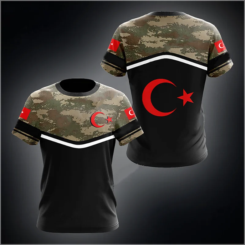 T-rkiye-T-Shirts-Turkish-Flag-3D-Print-Men-Women-Camouflage-Casual ...