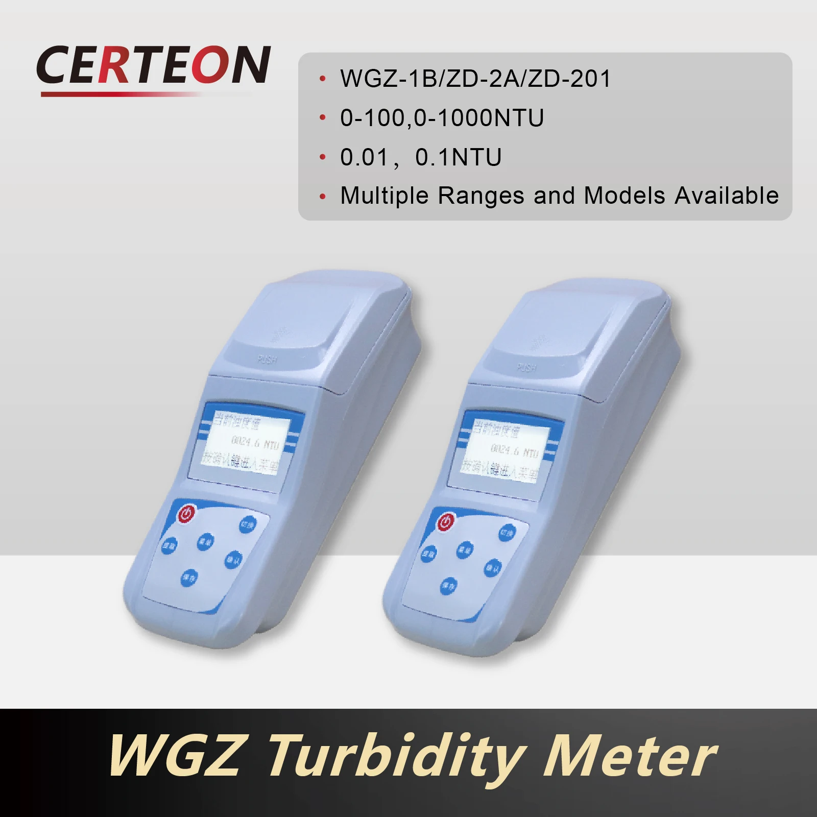 ZD-2A Digital Portable Turbidity Meter 0-200/1000 NTU Range, 90 ...