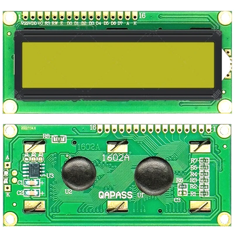 Tela-LCD-para-51-stm32-r3-16x2-16x2-lcm-1602-16x2-162-amarelo-verde ...