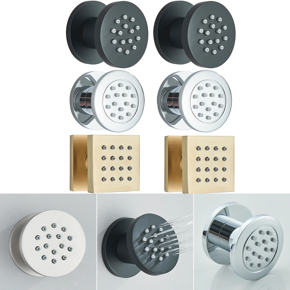 Newly-Luxury-Brass-Body-Sprays-Round-Shower-SPA-Massage-Jets-Concealed ...