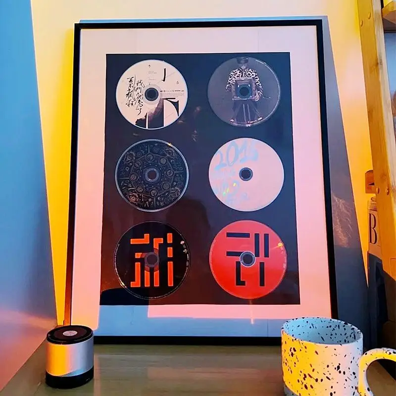 Solid-Wood-CD-Storage-Picture-Display-Frame-CD-Album-Record-Mounting-CD ...