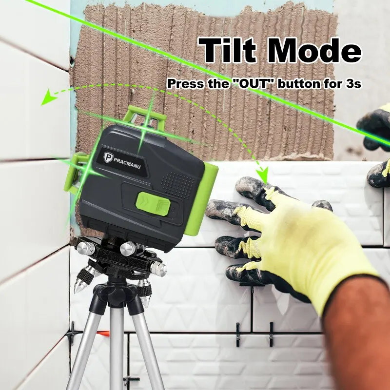 Pracmanu Laser 12 Linien 3D Laser Level selbstnivellierende horizontale ...