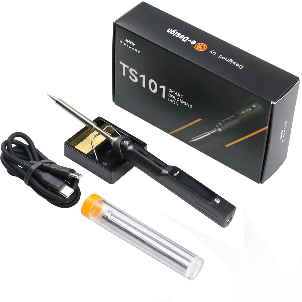 Original TS101 Mini USB C Electric Soldering Iron Adjustable Temperature Digital OLED Solder ...